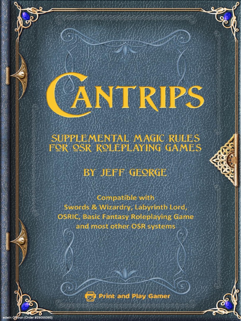 Cantrips OSR Magic Supplement PNPG | PDF | Gary Gygax Games | D20 System