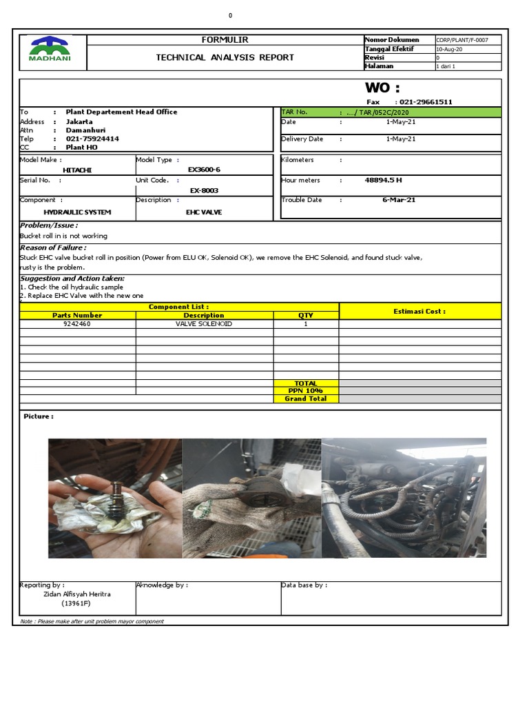 Hydraulic System Technical Analysis Report | PDF | Mechanical ...