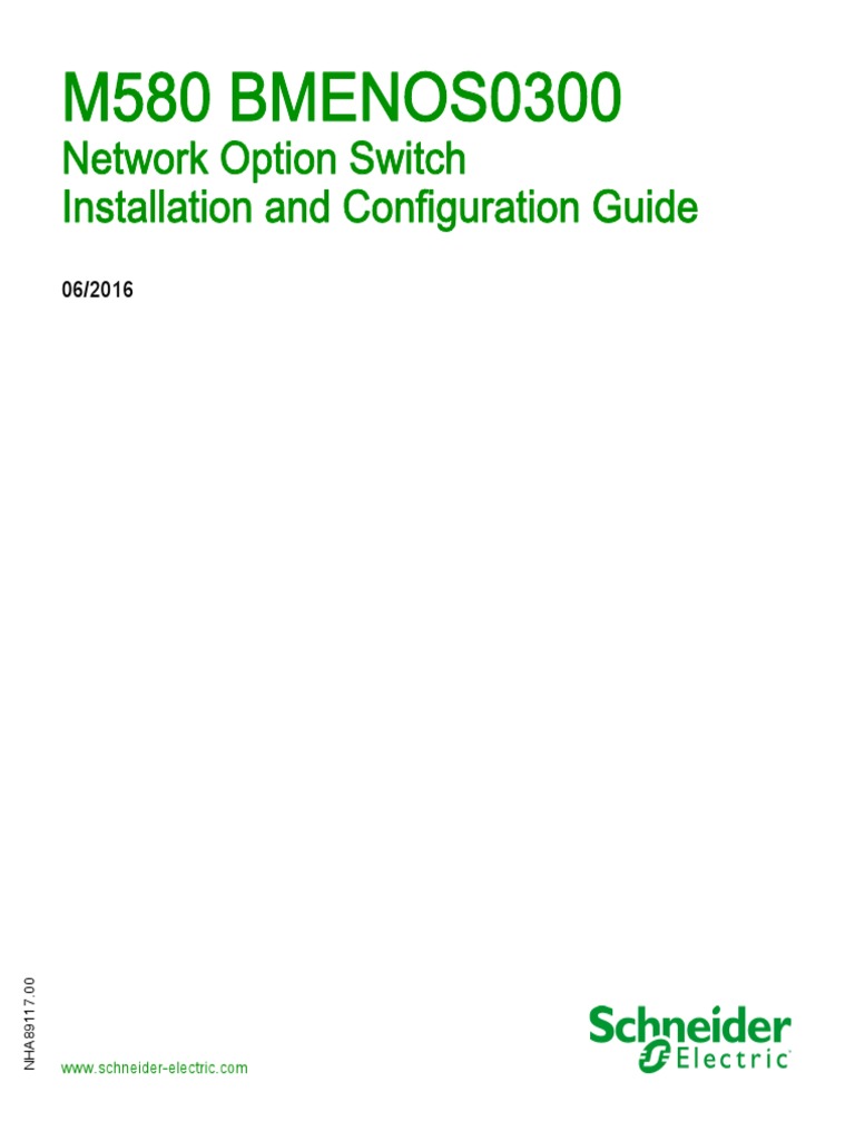 M580 BMENOS0300: Network Option Switch Installation and Configuration ...