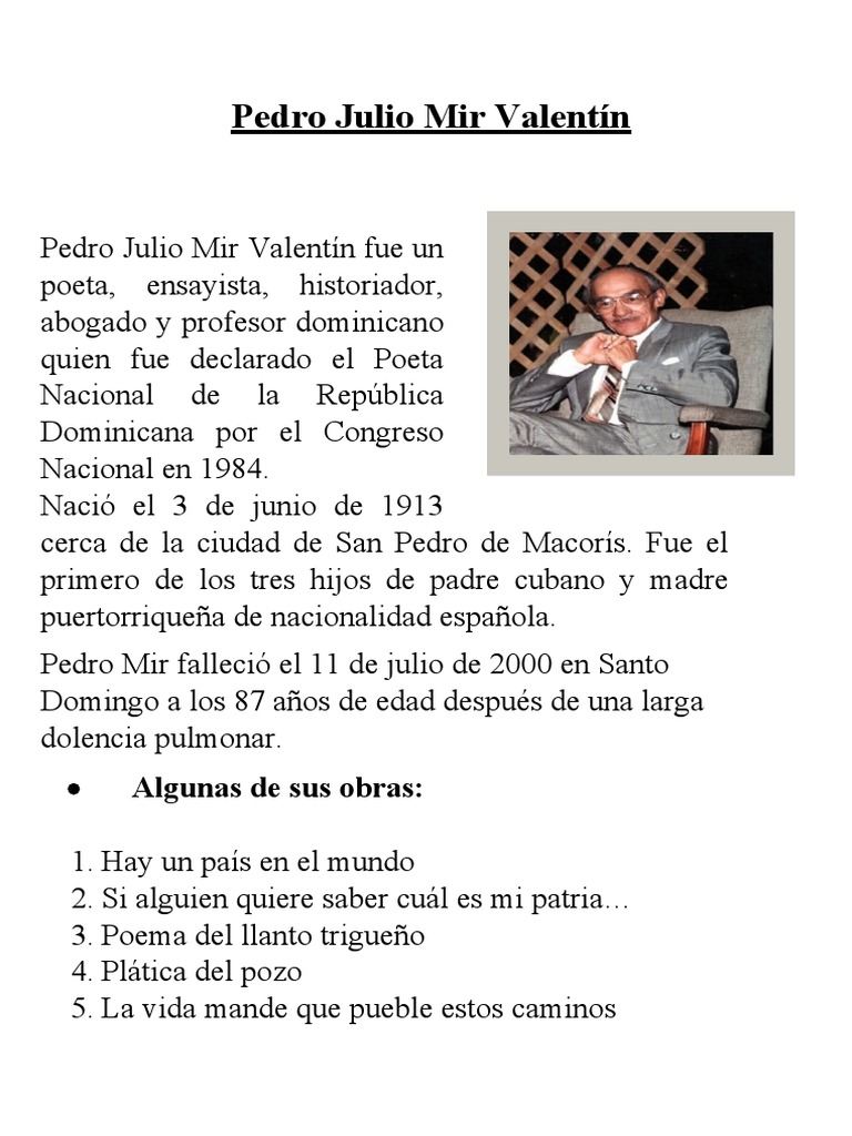 Pedro Julio Mir Valentín Capitan | PDF