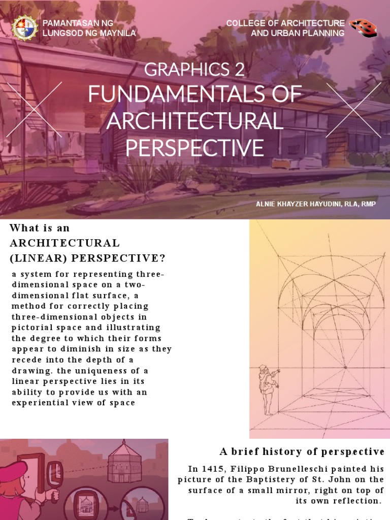 Graphics 2 - Lecture 1 - Fundamentals of Perspective | PDF ...