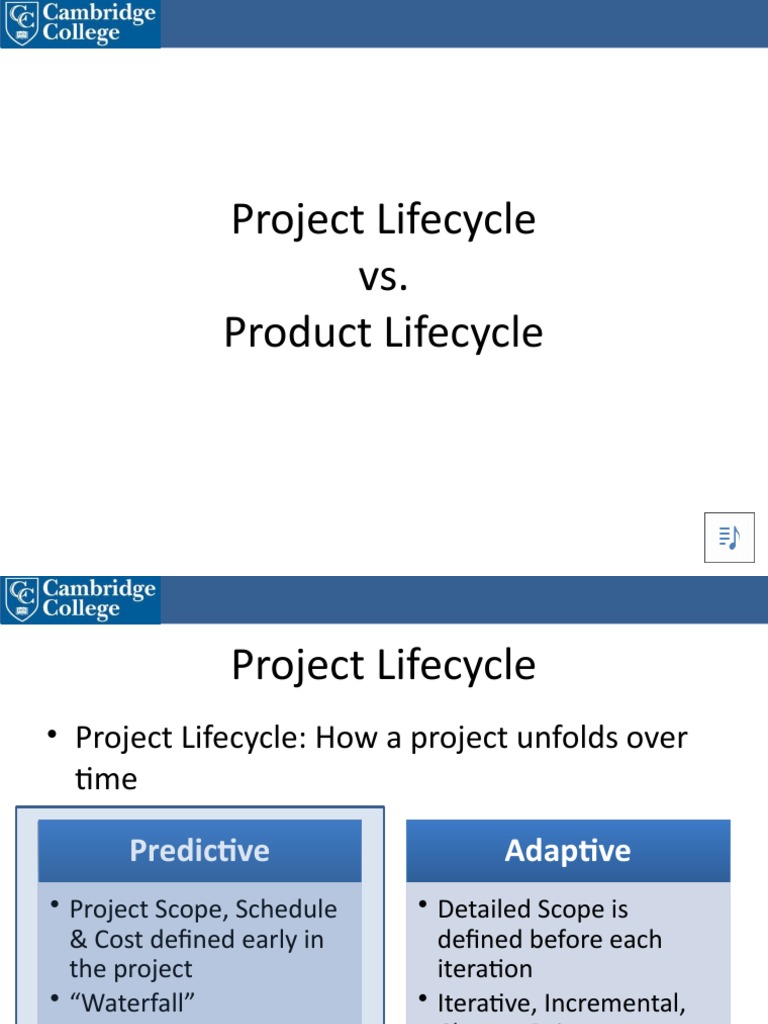 Mod - 1 - B - Project Lifecycle V Product Lifecycle | PDF