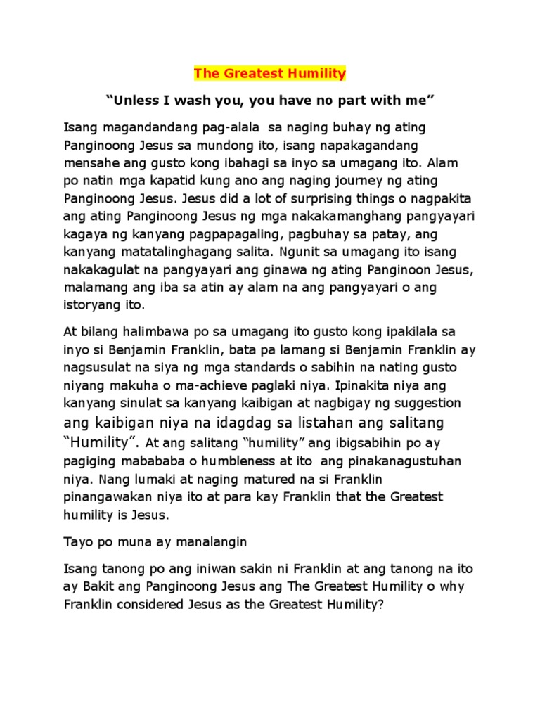 The Greatest Humility | PDF