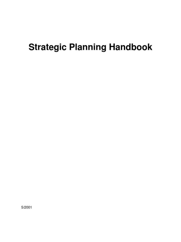 Strategic Planning Hand Book | PDF | Career & Growth