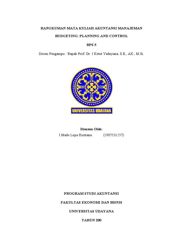 I Made Lopa Rustiana - RMK RPS 5 - 1907531257 | PDF