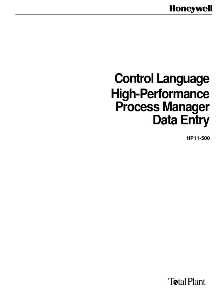 Control Language High-Performance Process Manager Data Entry | PDF | Booting | Computer File