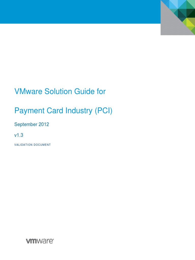 Vmware Payment Card Industry Solution Guide | PDF | Payment Card ...
