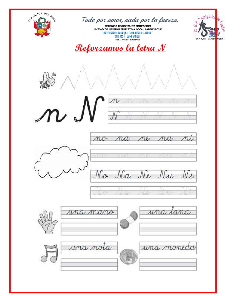 Tarea Letra N | PDF