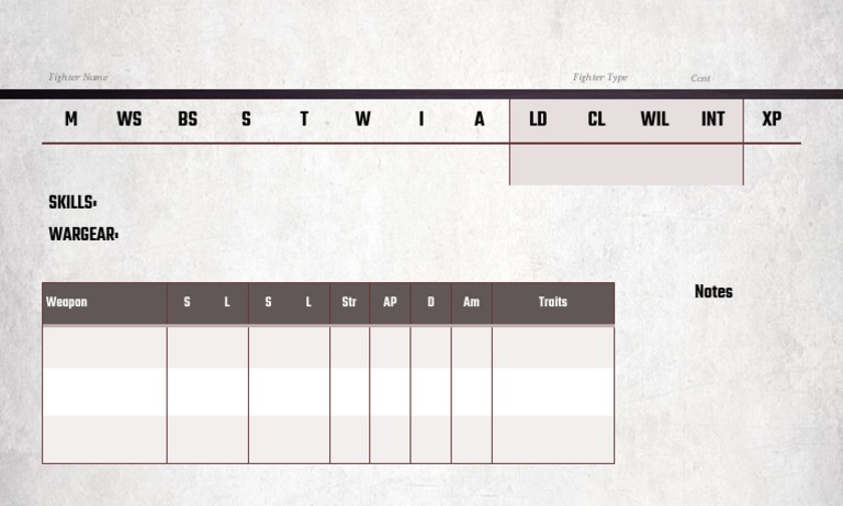 Blank Fighter Card 2