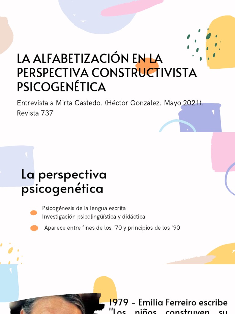 La Alfabetización en La Perspectiva Constructivista Psicogenética | PDF | Sílaba | Escritura