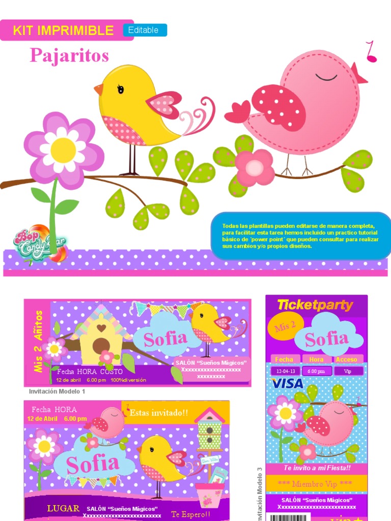 Plantilla Pajaritos | Descargar gratis PDF | Alimentos