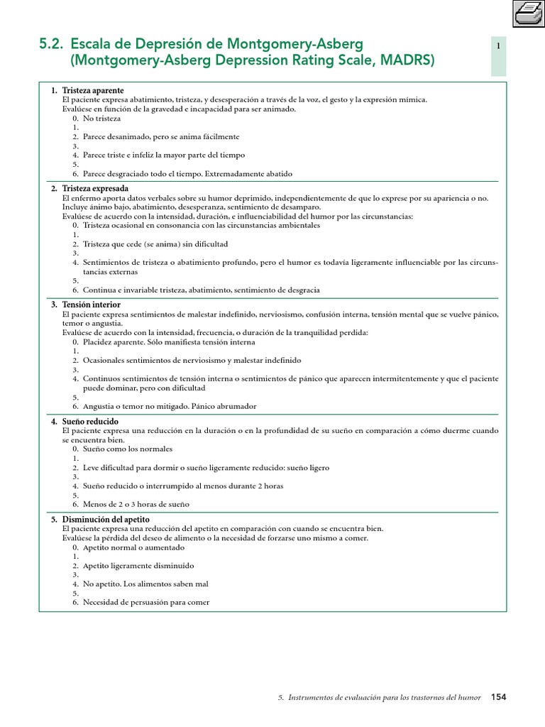 5.2. Escala de Depresión de Montgomery-Asberg (Montgomery-Asberg ...
