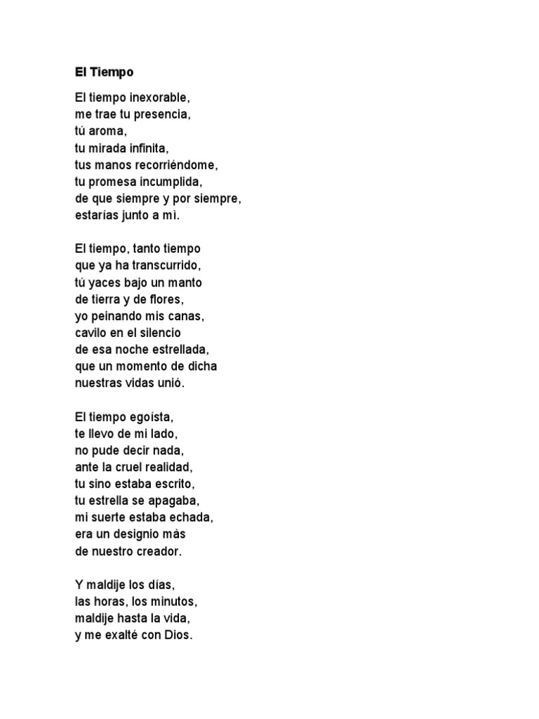 Poema El Tiempo | PDF