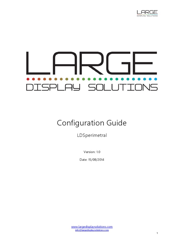 LDSperimetral Configuration Guide - v1.00 | PDF | Display Resolution | Computer Monitor