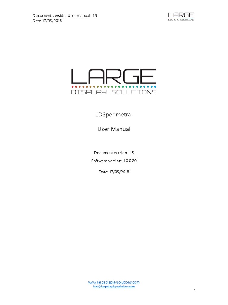 LDSperimetral User Manual - v1.5 | PDF | Display Resolution | Computer Monitor