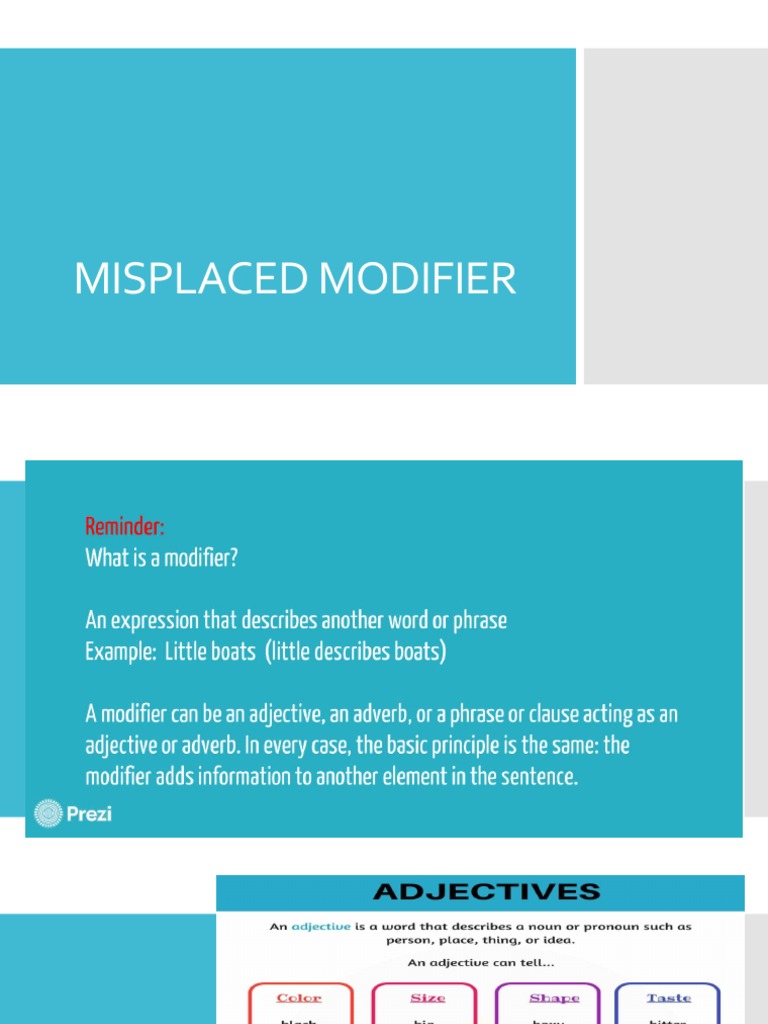 Misplaced Modifier | PDF | Adverb | Language Mechanics