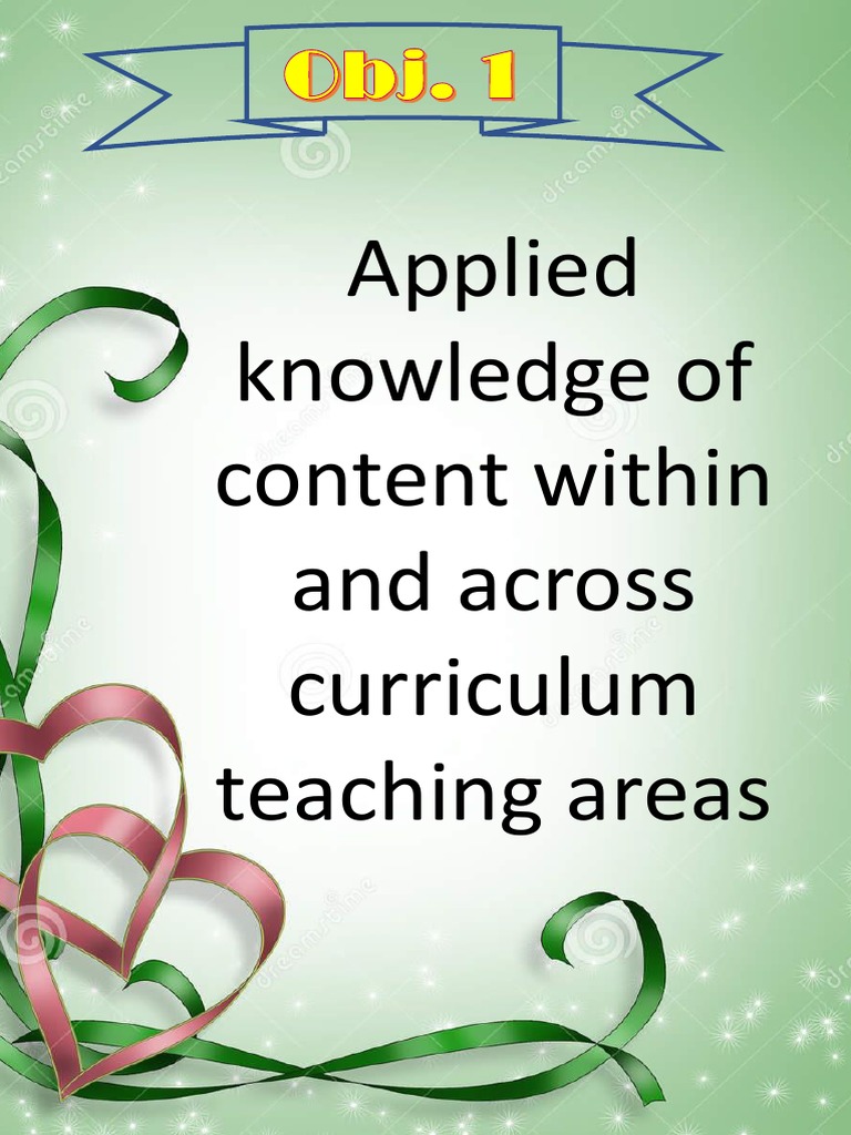 Applied Knowledge of Content Within and Across Curriculum Teaching ...
