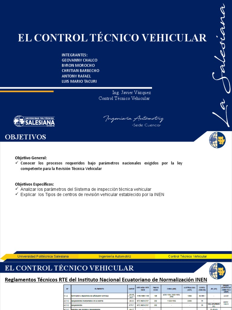 El Control Tecnico Vehicular | PDF | Industria automotriz | Vehículo de ...