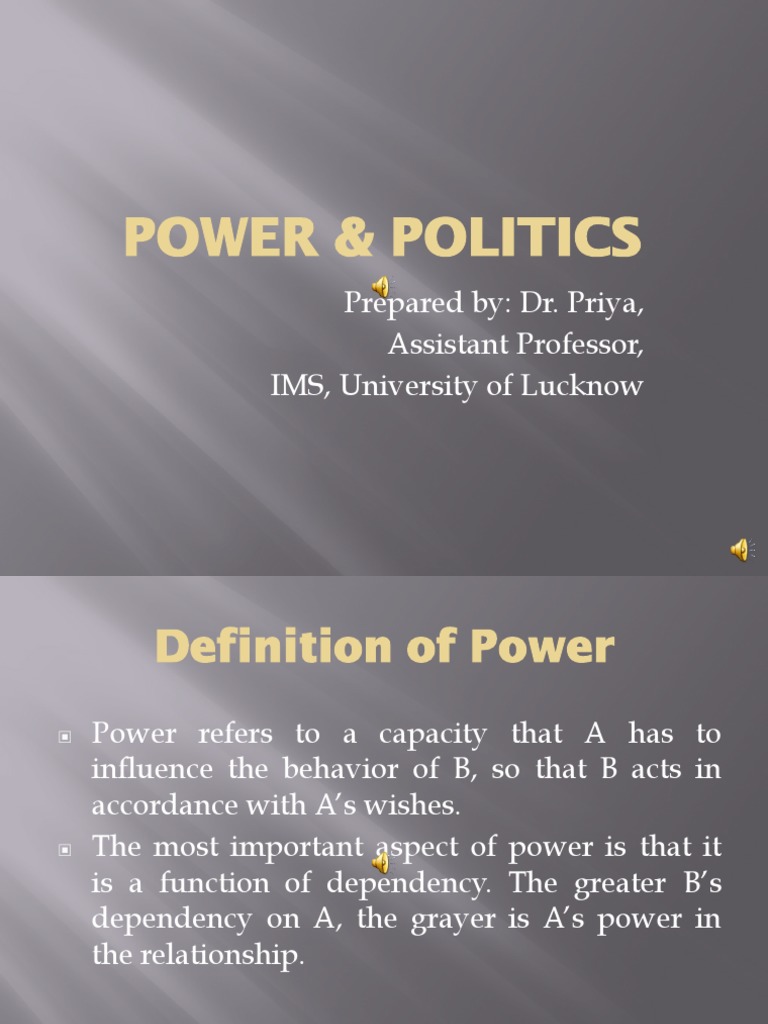 Power, Politics, and Organizational Behavior: An Analysis of the Bases ...