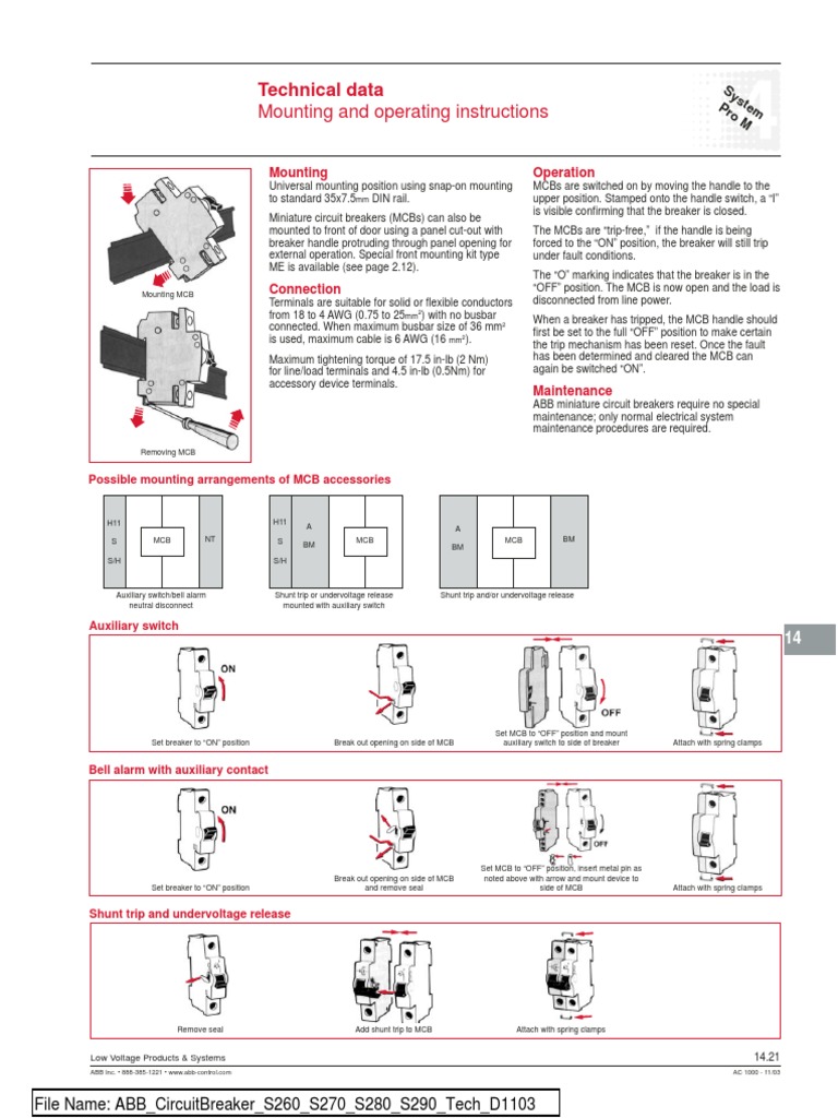 Mounting and Operating Instructions: Technical Data | PDF ...