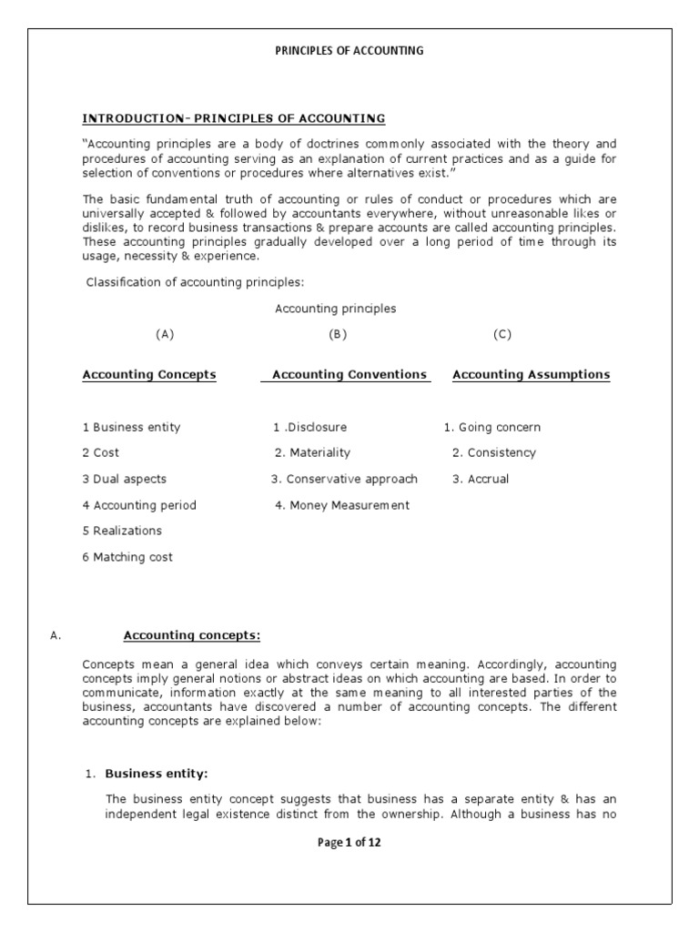 Key Accounting Principles Explained | PDF | Balance Sheet ...