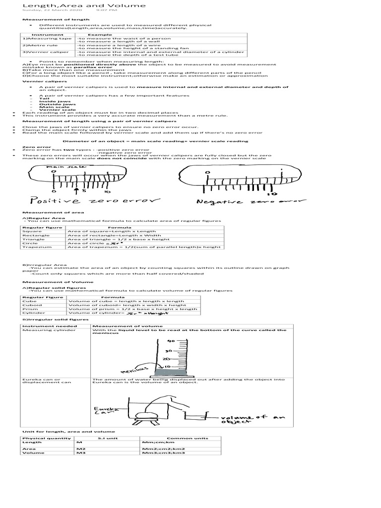 Length, Area and Volume | PDF | Area | Length