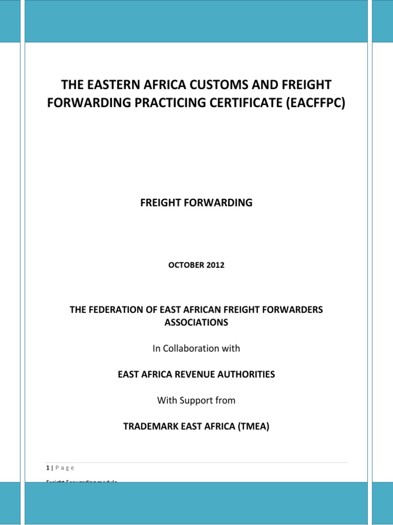 EACFFPC Freight Forwarding Module Training Manual | PDF | Cargo | Port