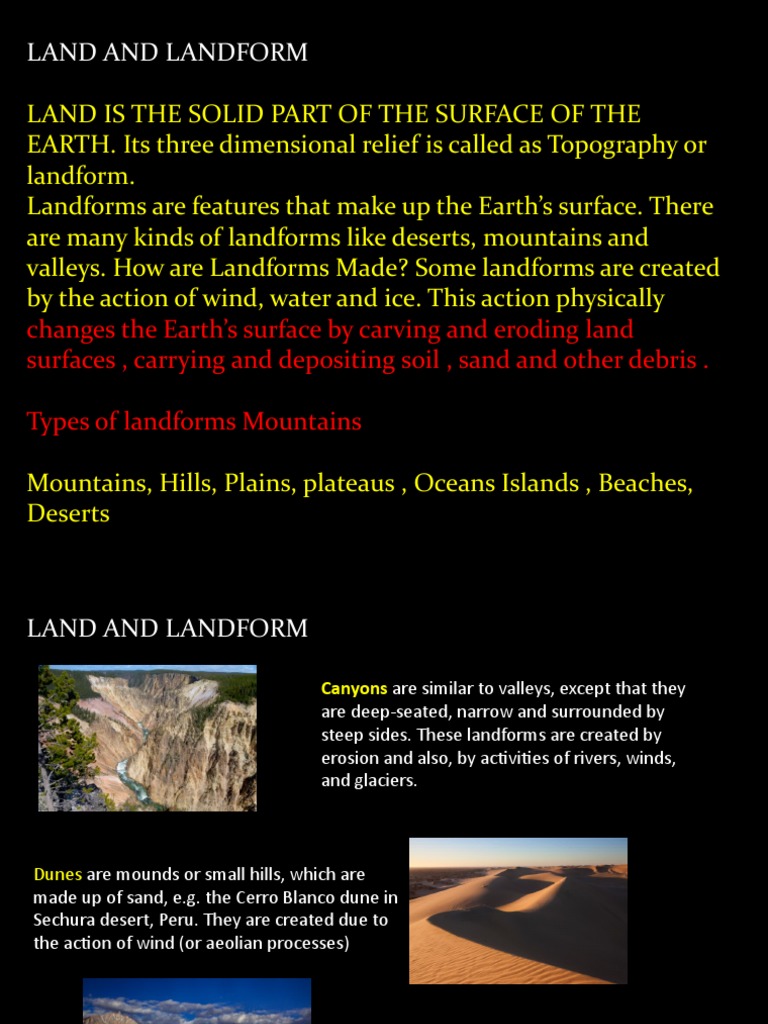 Landforms and Contours | PDF | Contour Line | Drainage