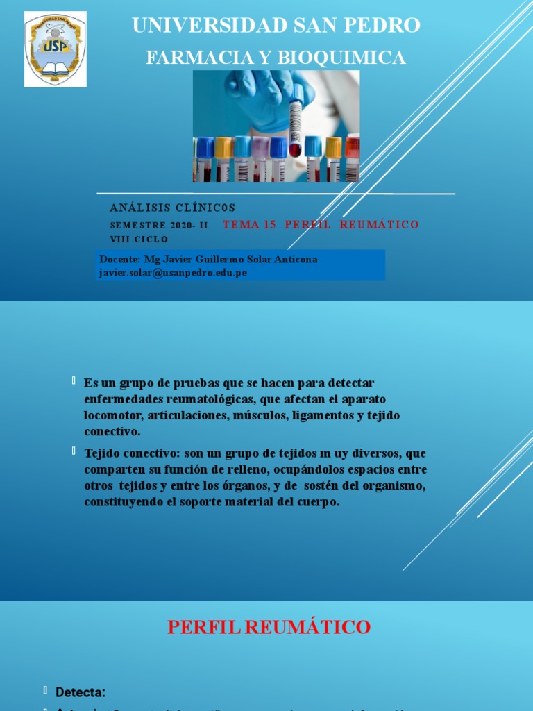 Perfil Reumático | PDF | Proteína C-reactiva | Gota