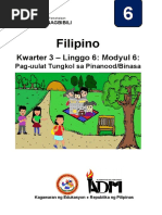 Pagsunod Sa Panuto (Banghay Aralin | PDF