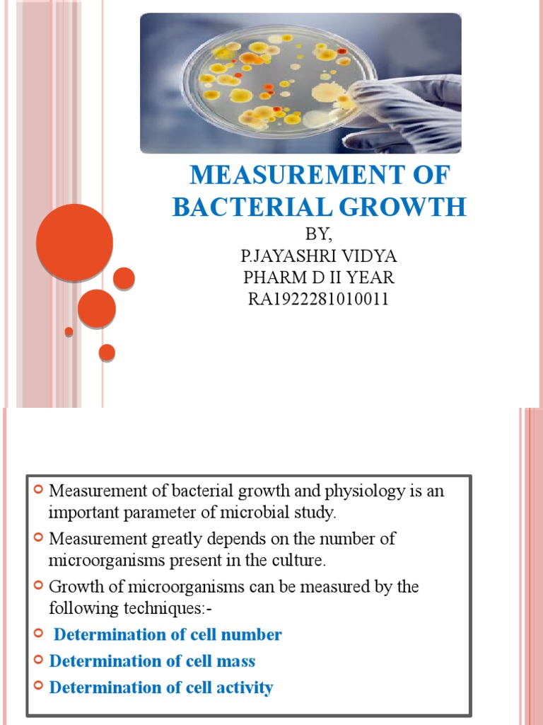 Microbiology Bacterial Growth by Jayashri Vidya 1 | PDF | Absorbance ...