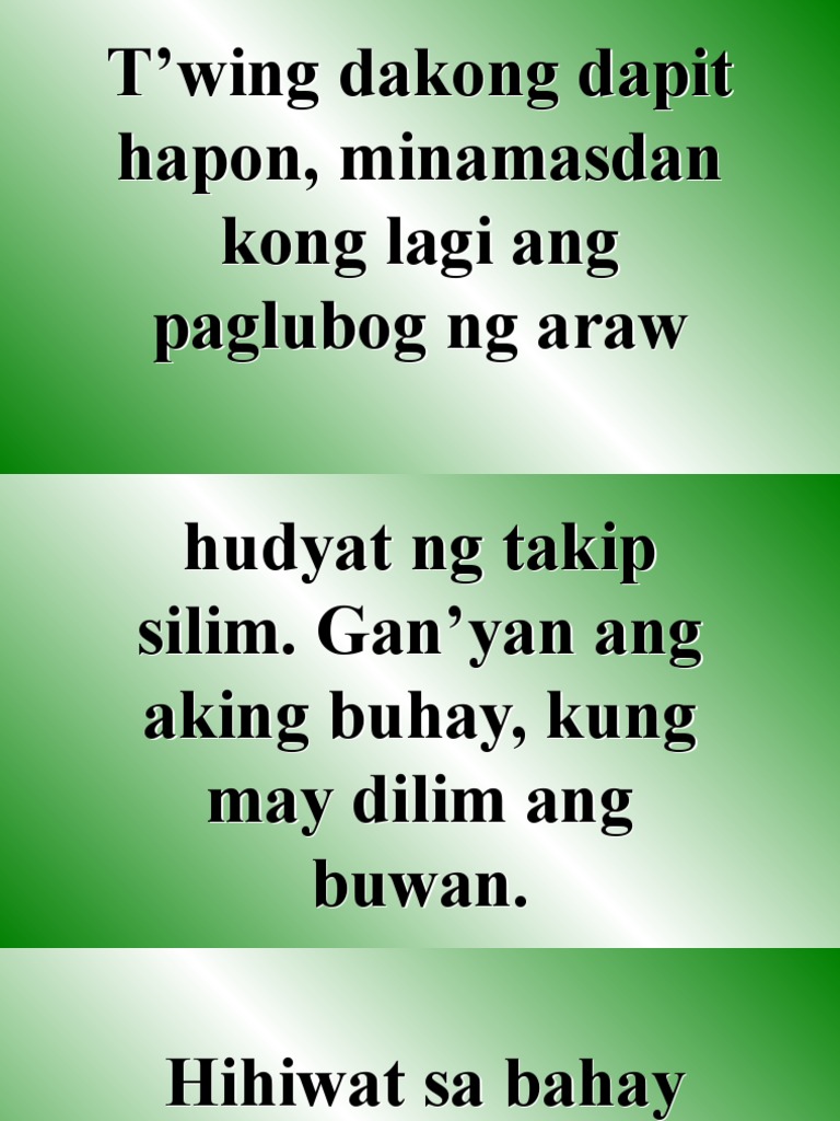Sa Dapit Hapon | PDF
