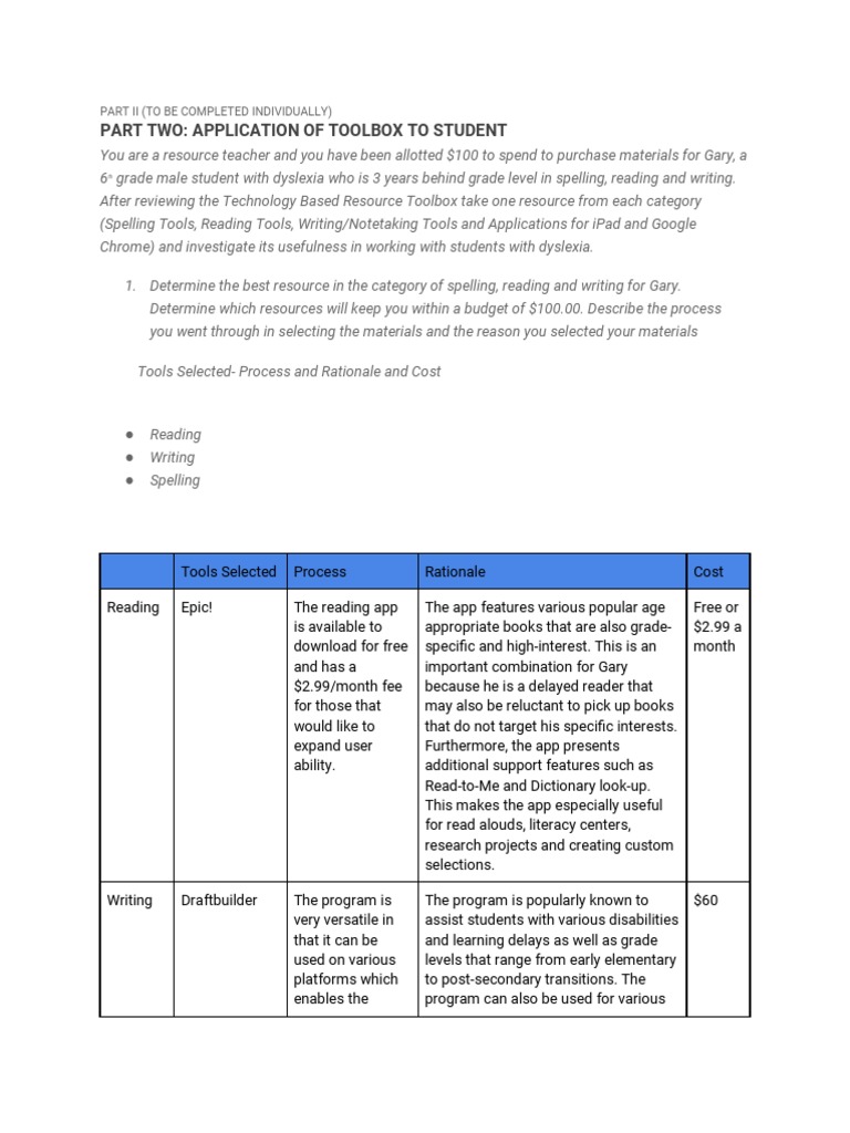 Supporting Struggling Students: Selecting Appropriate Tools and ...