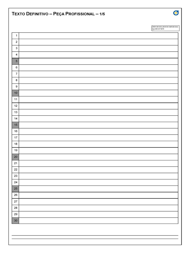 Folha Pautada - Peca | PDF