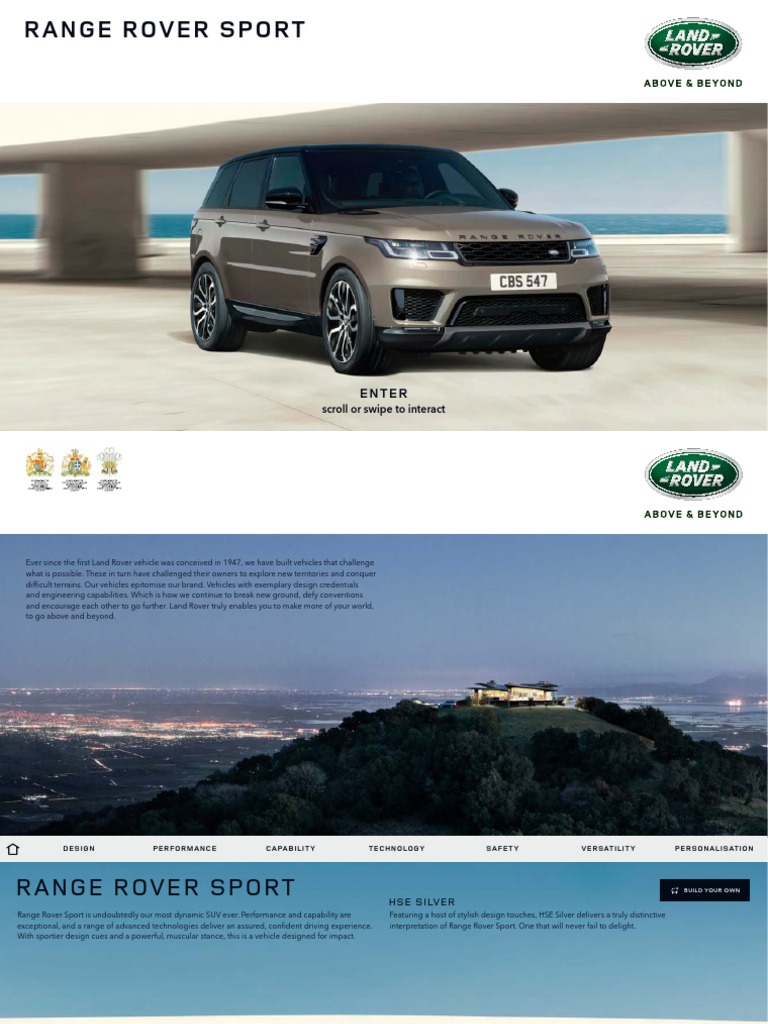 Range Rover Sport Brochure 1L4942150000BXXEN01P Tcm281 791801 | PDF ...