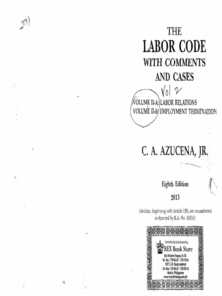 Labor Code Vol. 2 (2013) - Azucena | PDF