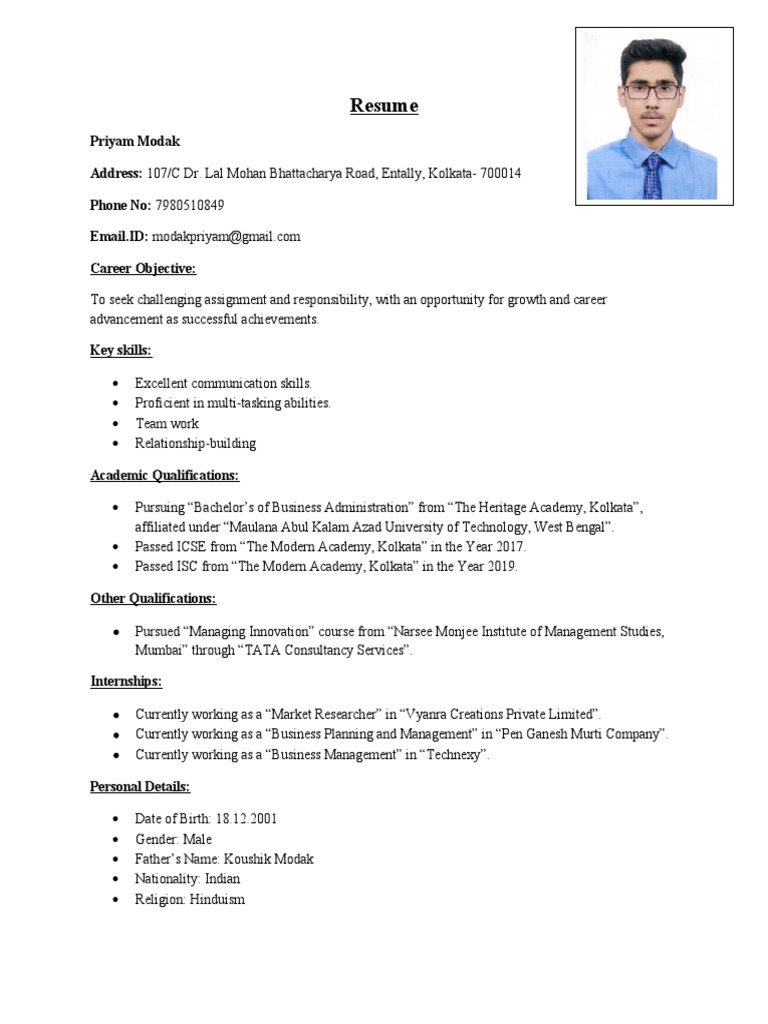 Priyam's Resume | PDF