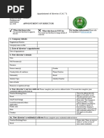 AP01 Form: Director Appointment Guide | PDF | Government