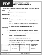 Injection Moulding Sop | PDF | Quality | Business Process