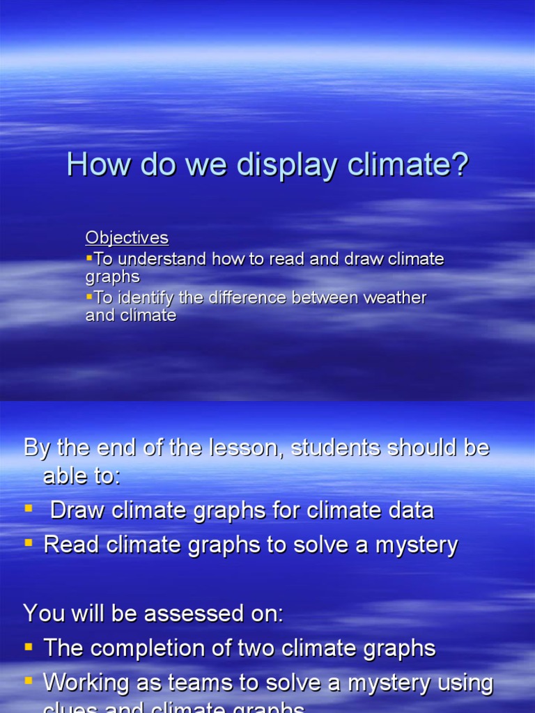 Displaying Climate: How to Read and Draw Climate Graphs | PDF | Climate ...