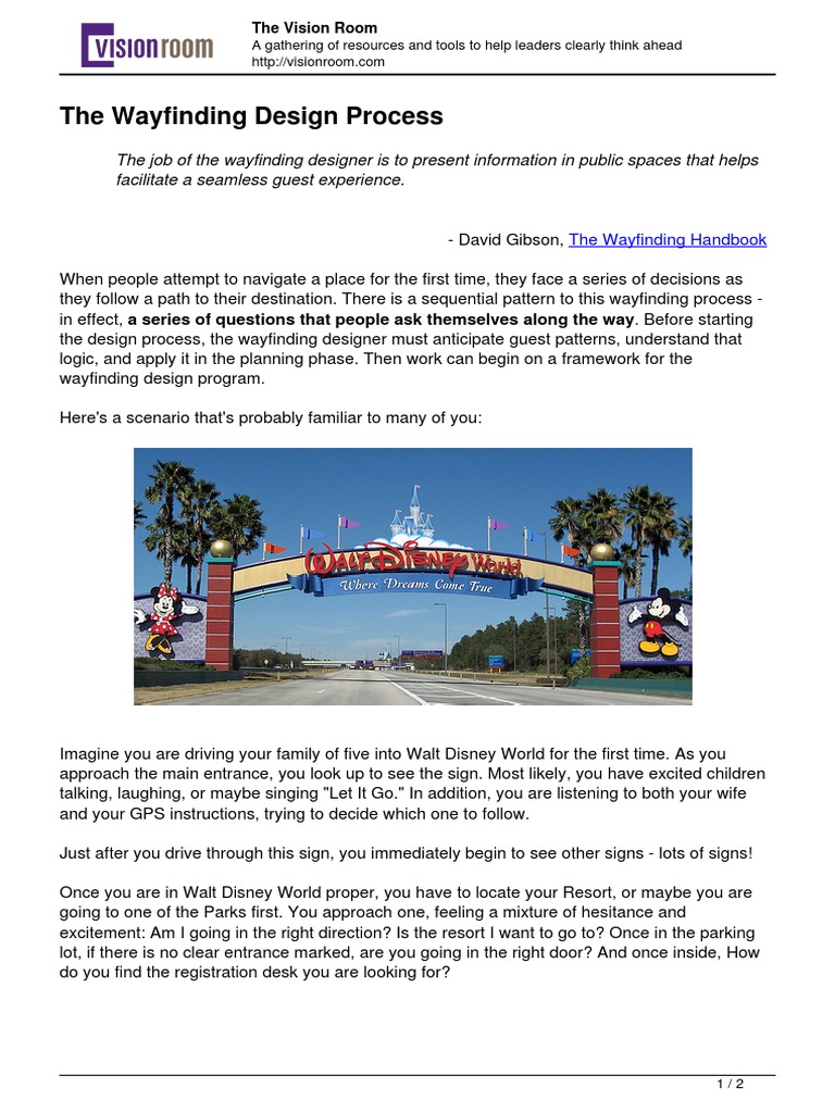 The Wayfinding Design Process | PDF | System | Information