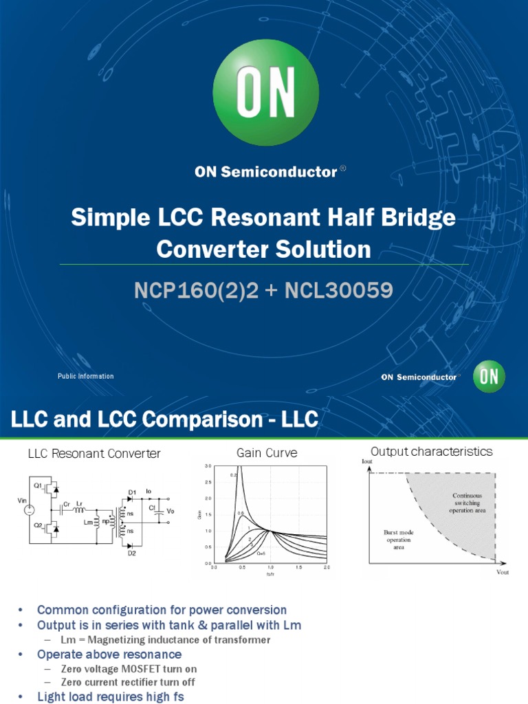 Simple LCC Resonant Half Bridge Converter Solution: NCP160 (2) 2 ...
