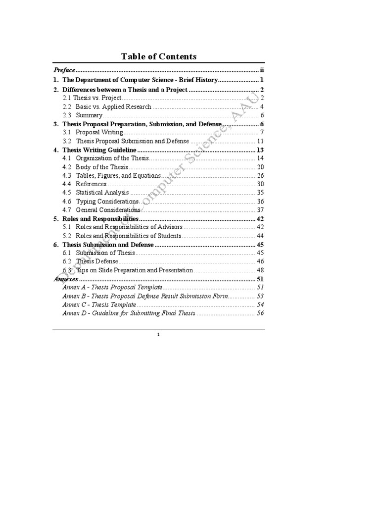 AAU-CS-Thesis Guideline-Final | PDF | Basic Research | Thesis