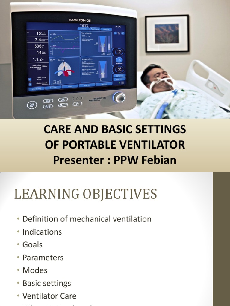 Care and Basic Settings of Portable Ventilator | PDF | Breathing | Lung