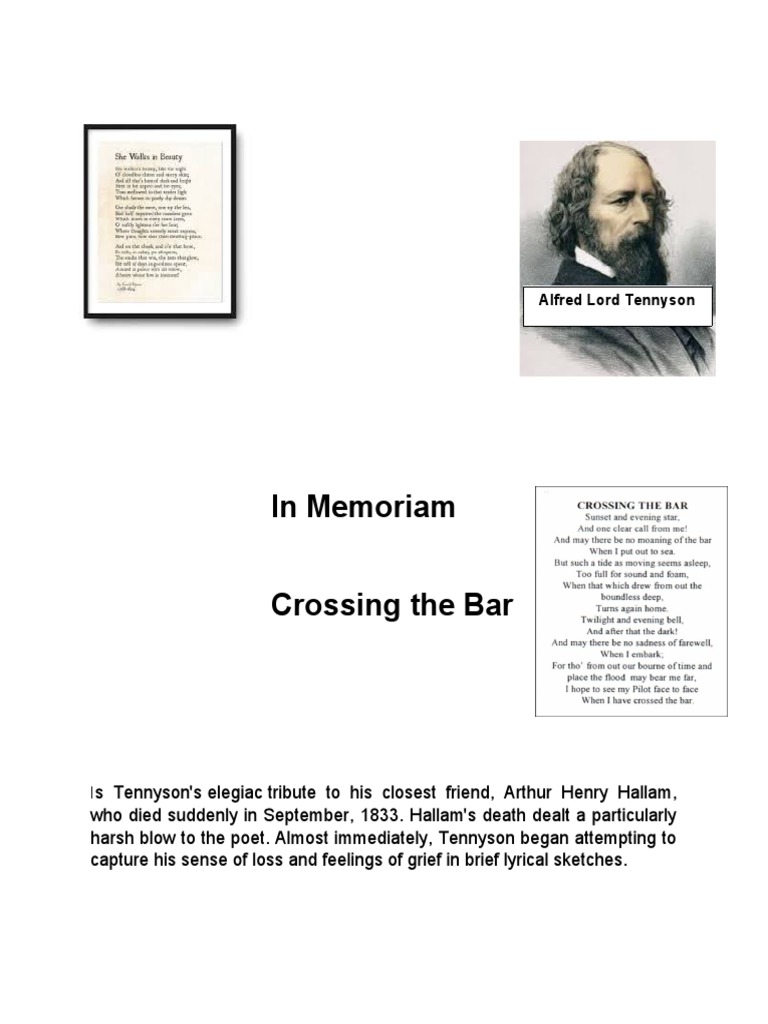 In Memoriam Crossing The Bar: Alfred Lord Tennyson | PDF | British ...