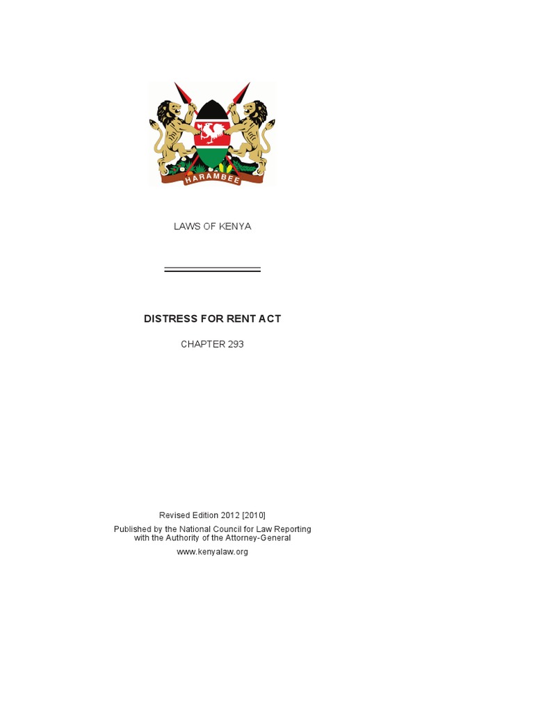 Distress for Rent Act Overview | PDF | Landlord | Lease