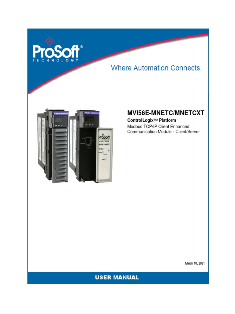 Mvi56E-Mnetc/Mnetcxt: User Manual | PDF | Transmission Control Protocol | Windows Vista