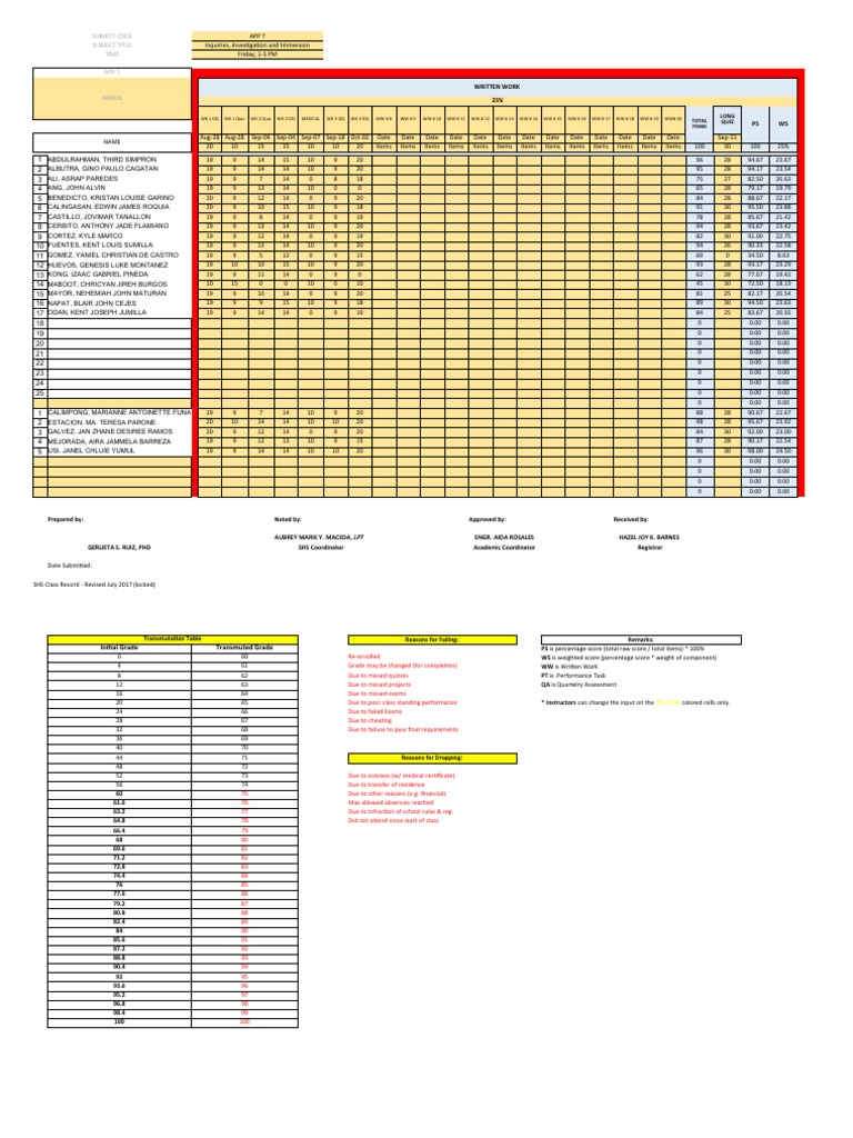 Subject Code Subject Title Time App 7: Written Work 25% Long Quiz | PDF ...