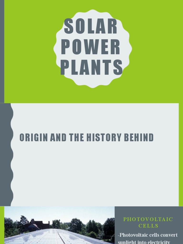 Solar Power Plant | PDF | Photovoltaic System | Photovoltaics