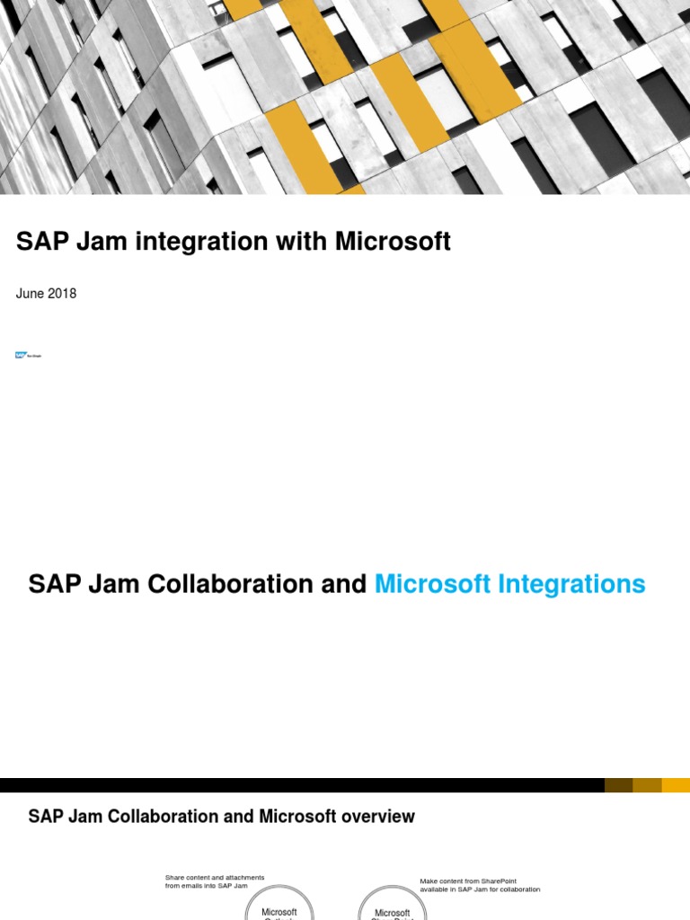 SAP Jam and Microsoft Integration | PDF | Share Point | Microsoft Office